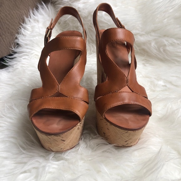 Ash | Shoes | Ash Hysteria Leather And Cork Platform Heels | Poshmark